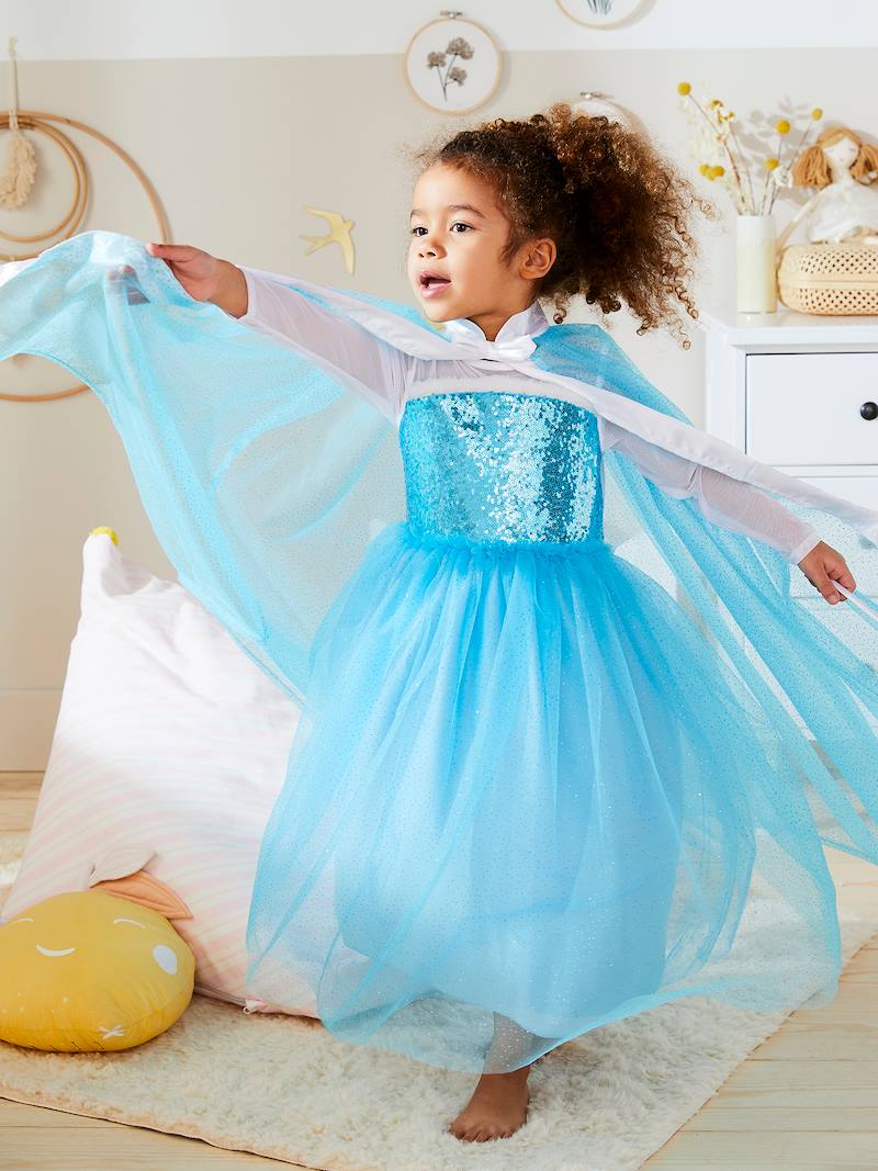 Princess Costume with Cape, Wand & Crown - white, Toys
