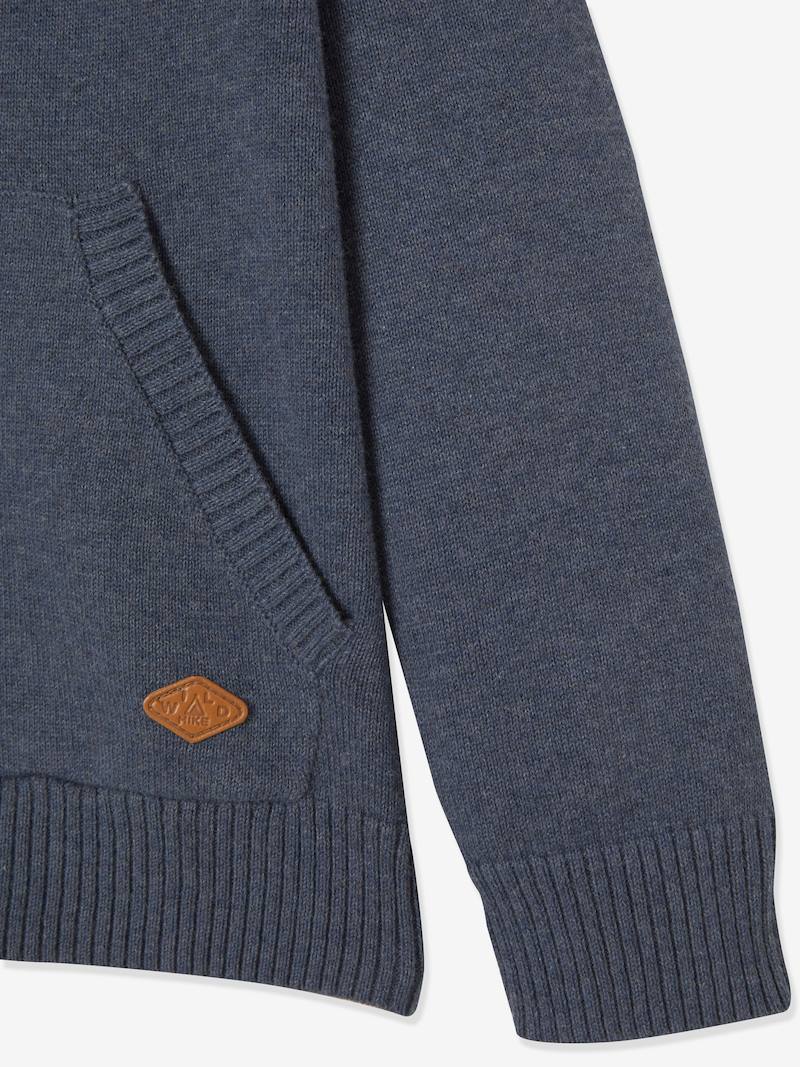 High Neck Jacket with Zip, for Boys - blue, Boys